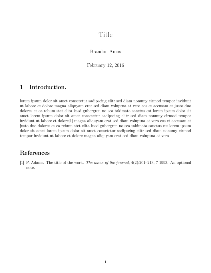 Statement Of Purpose Latex Template